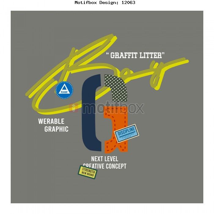 Graffit Letter G Typography Vector Print T-shirt